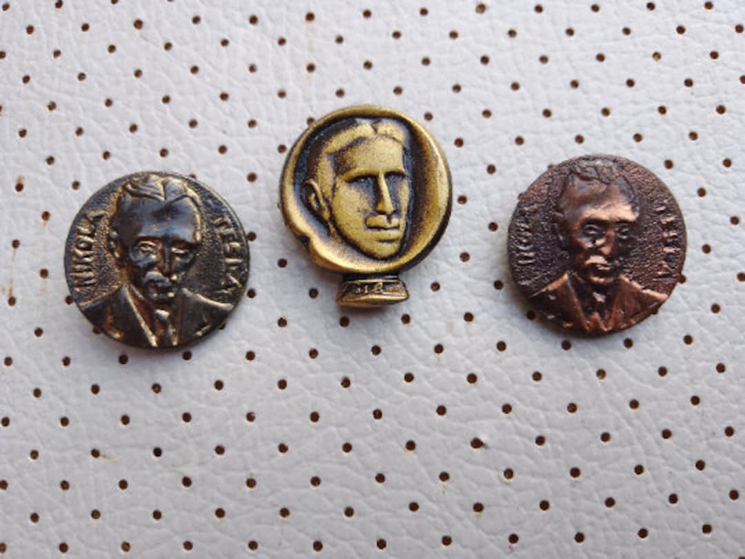 Nikola Tesla Vintage Pins Awards 1970 Science Memorabilia Tesla Motor ...