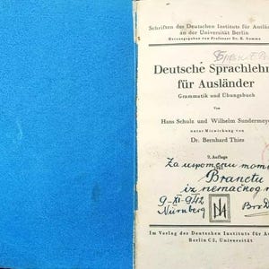 WWII 1942 Book Deutsche Sprachlehre Fur Auslander German Grammar Book ...