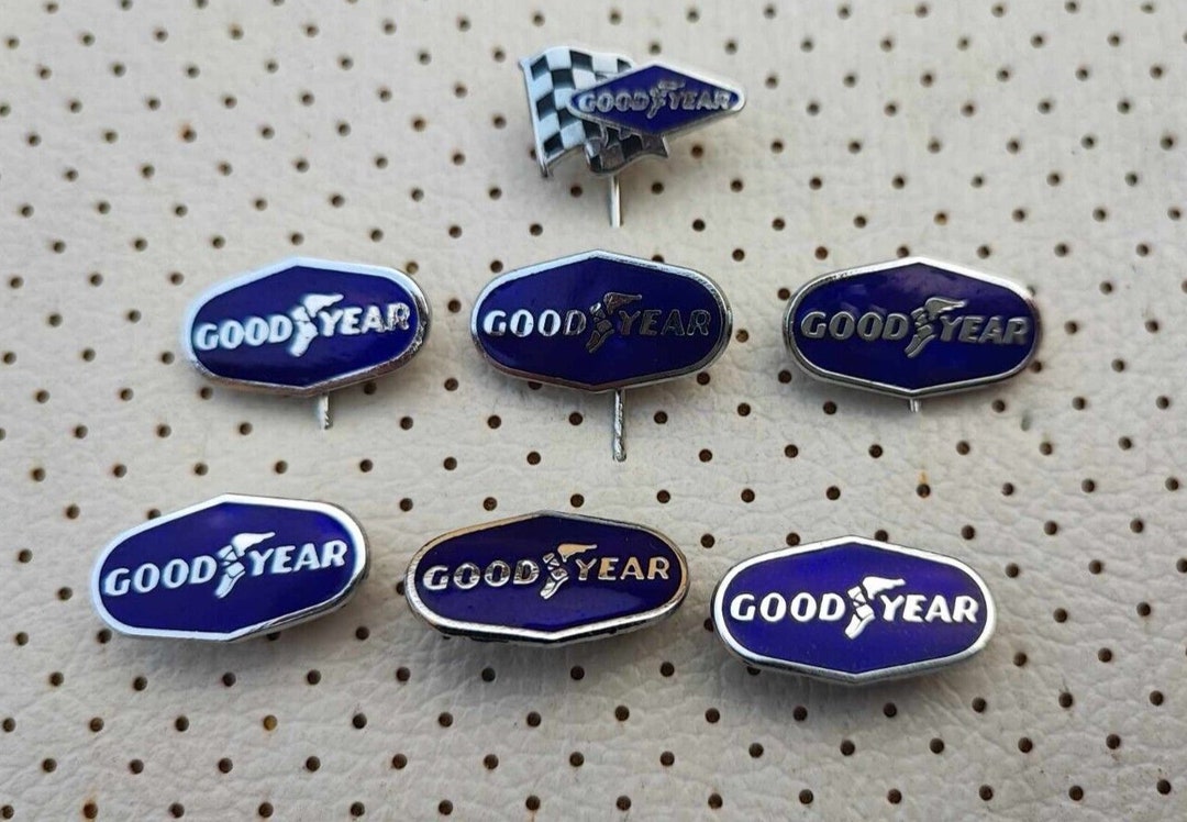 Good Year England Birmingham Enamel Vintage Badges Tyres Pins Goodyear ...