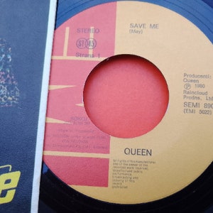 Queen Save Me 1980 Queen Single Yugoslavia Rare Release 7" 45 RPM ...