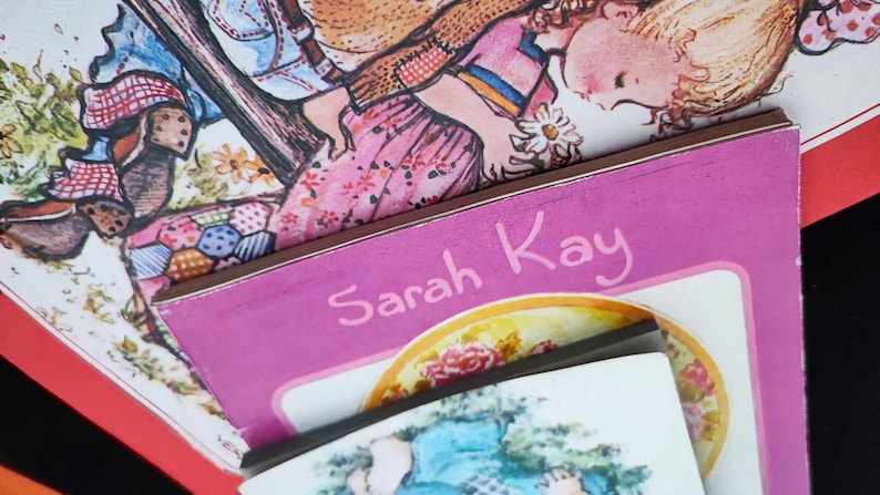 Sarah Kay Vintage School Notebooks With Bag 1980s Sarah Kay Collection ...