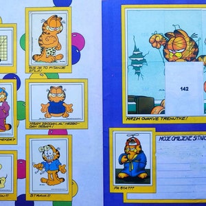 Garfield Stickers Album 1989 Panini Garfield Album Original Odie ...