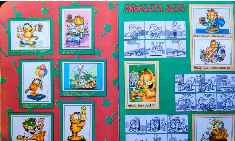 Garfield Stickers Album 1989 Panini Garfield Album Original Odie ...