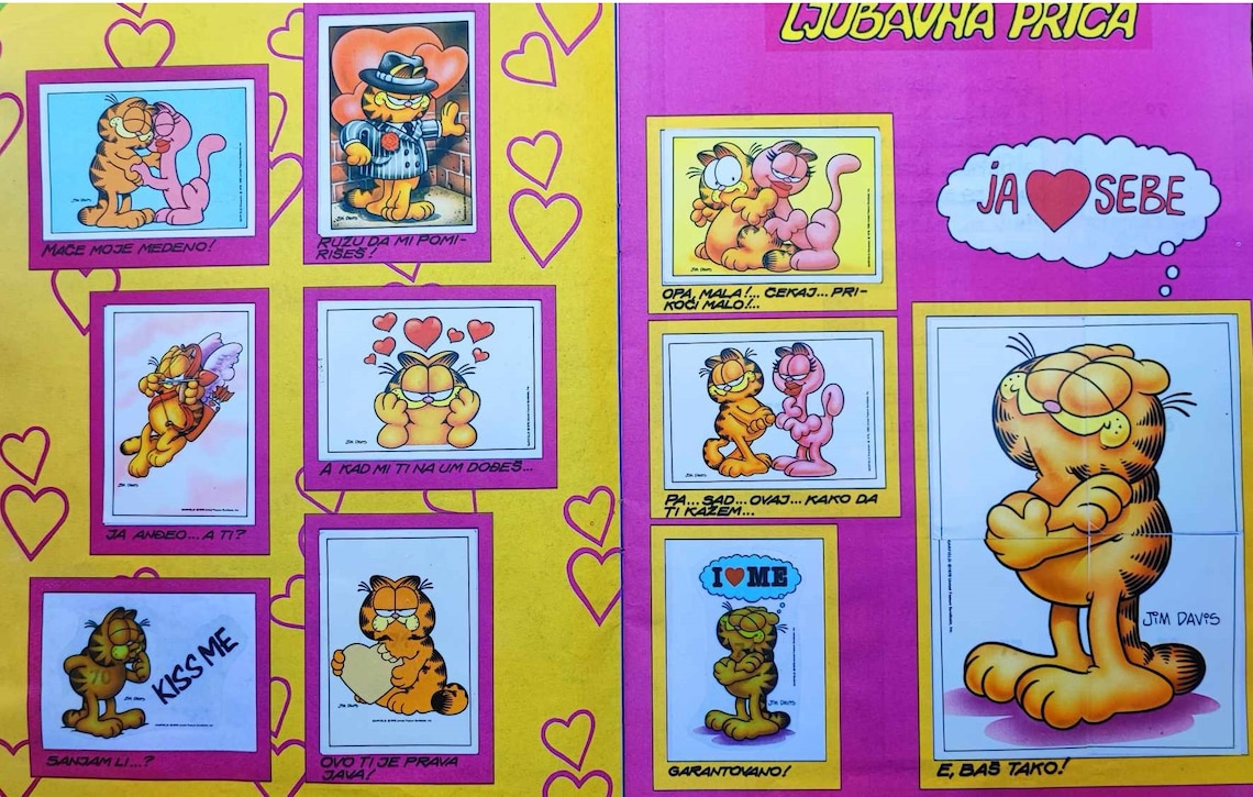 Garfield Stickers Album 1989 Panini Garfield Album Original Odie ...