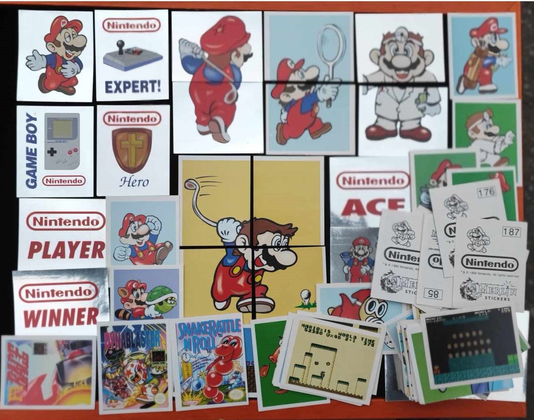 Super Mario 1992 Vintage 150 Stickers Live Nintendo Game Boy Stickers ...