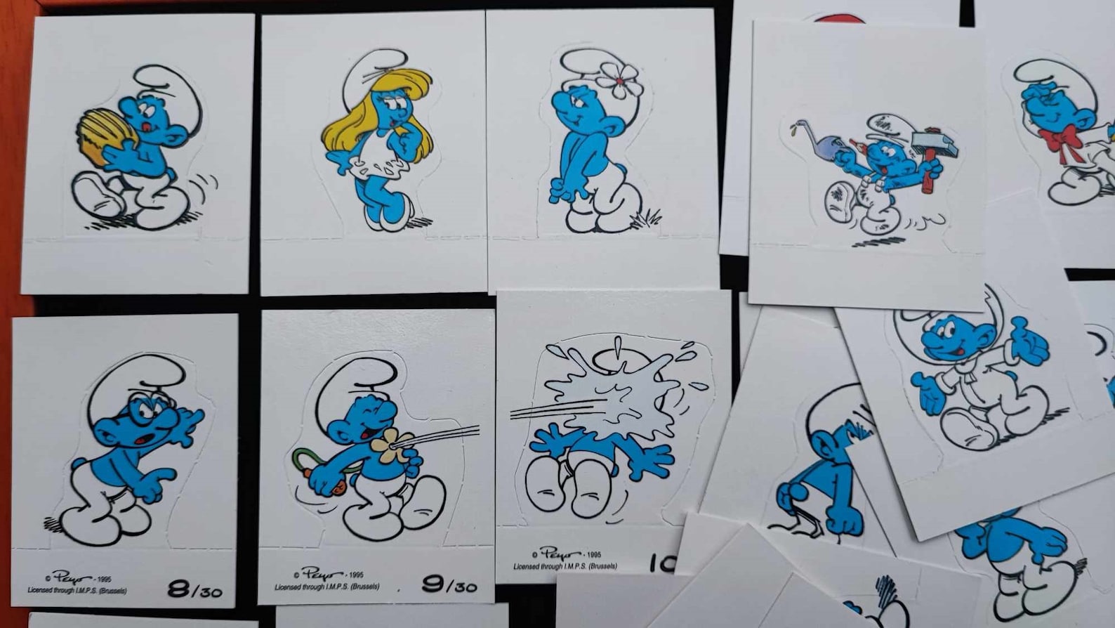 The Smurfs Cards Vintage 1995 Original 30 Cards Both Sided Collection ...