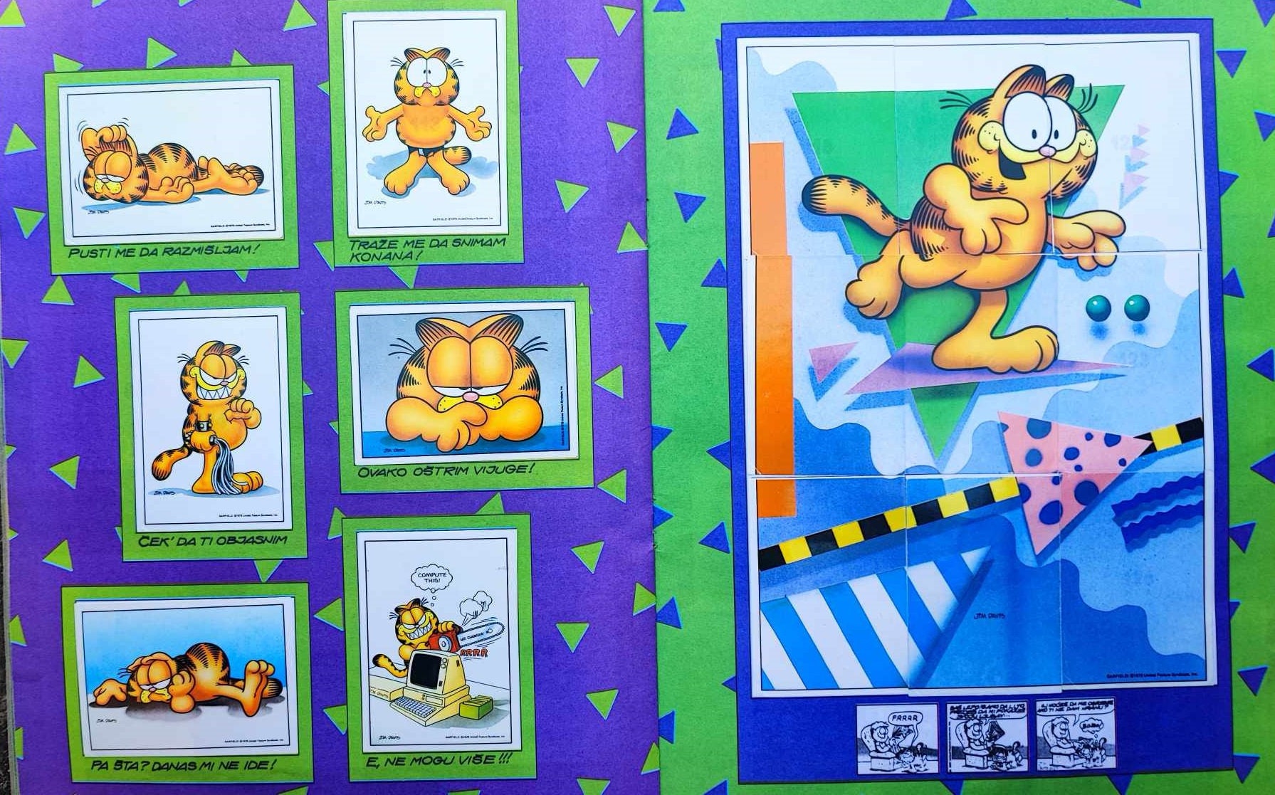 Garfield Stickers Album 1989 Panini Garfield Album Original Odie ...
