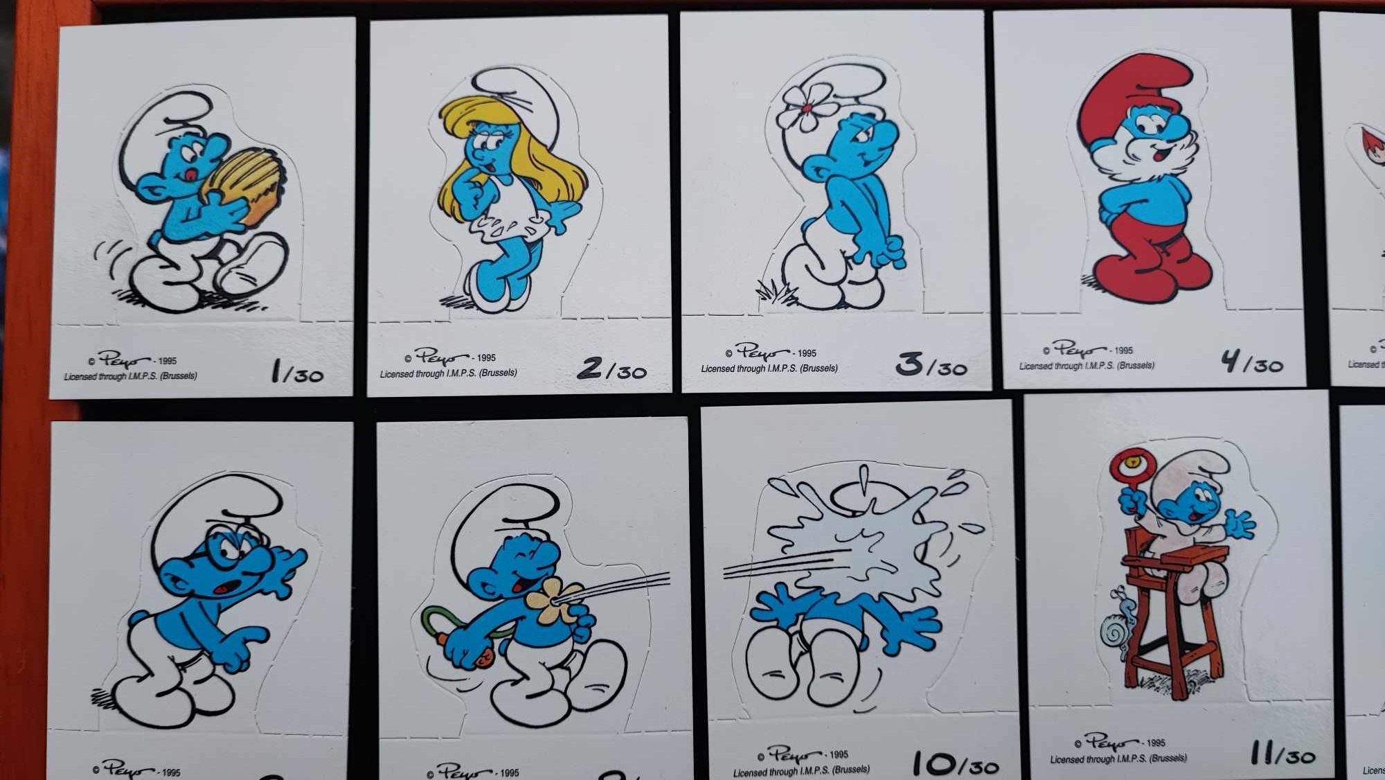 The Smurfs Cards Vintage 1995 Original 30 Cards Both Sided Collection ...
