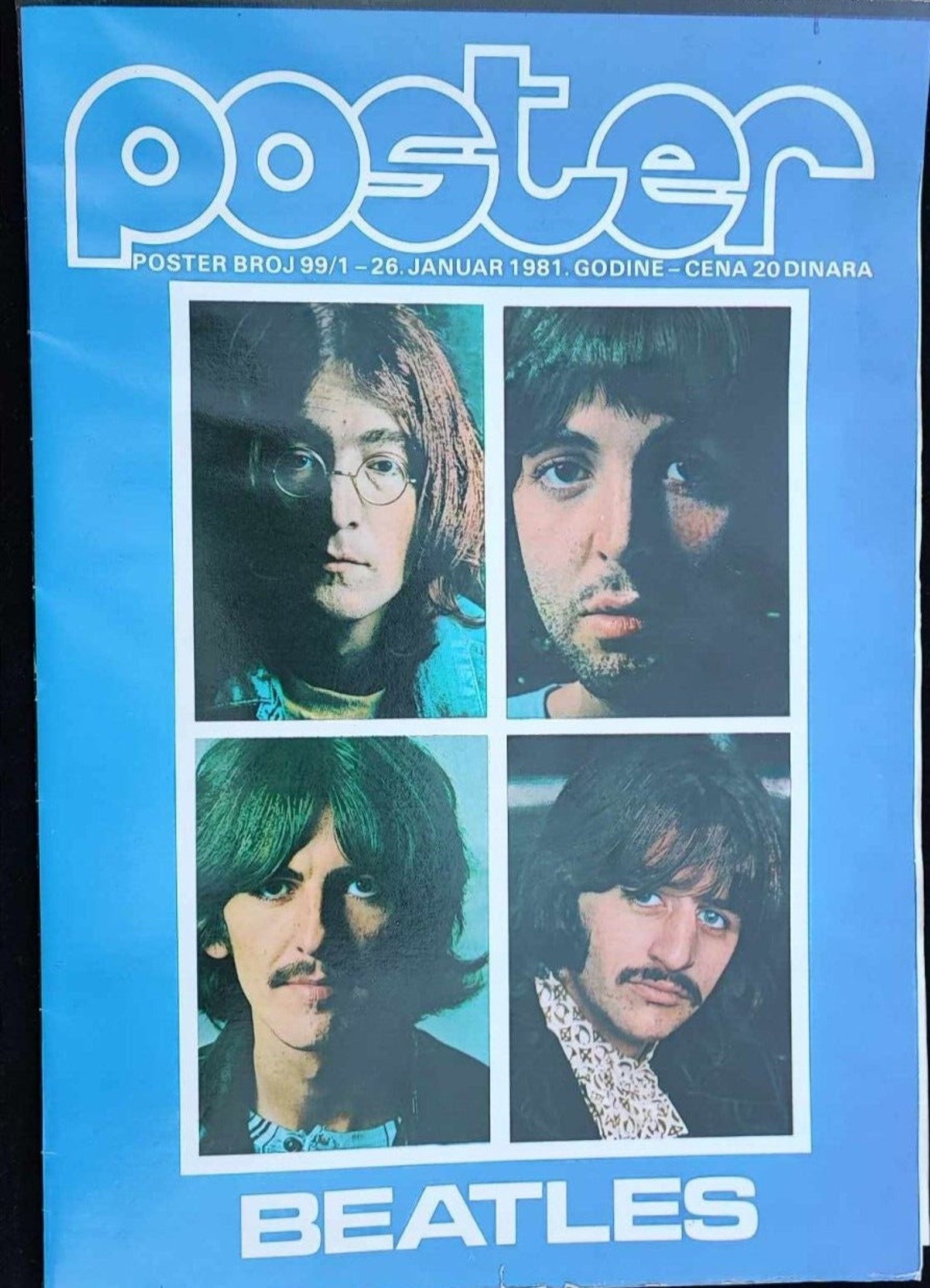 The Beatles Poster Vintage Original Unique Beatles Memorabilia 92x66cm ...