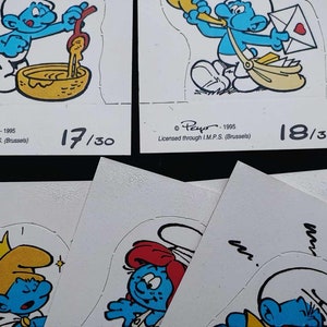 The Smurfs Cards Vintage 1995 Original 30 Cards Both Sided Collection ...