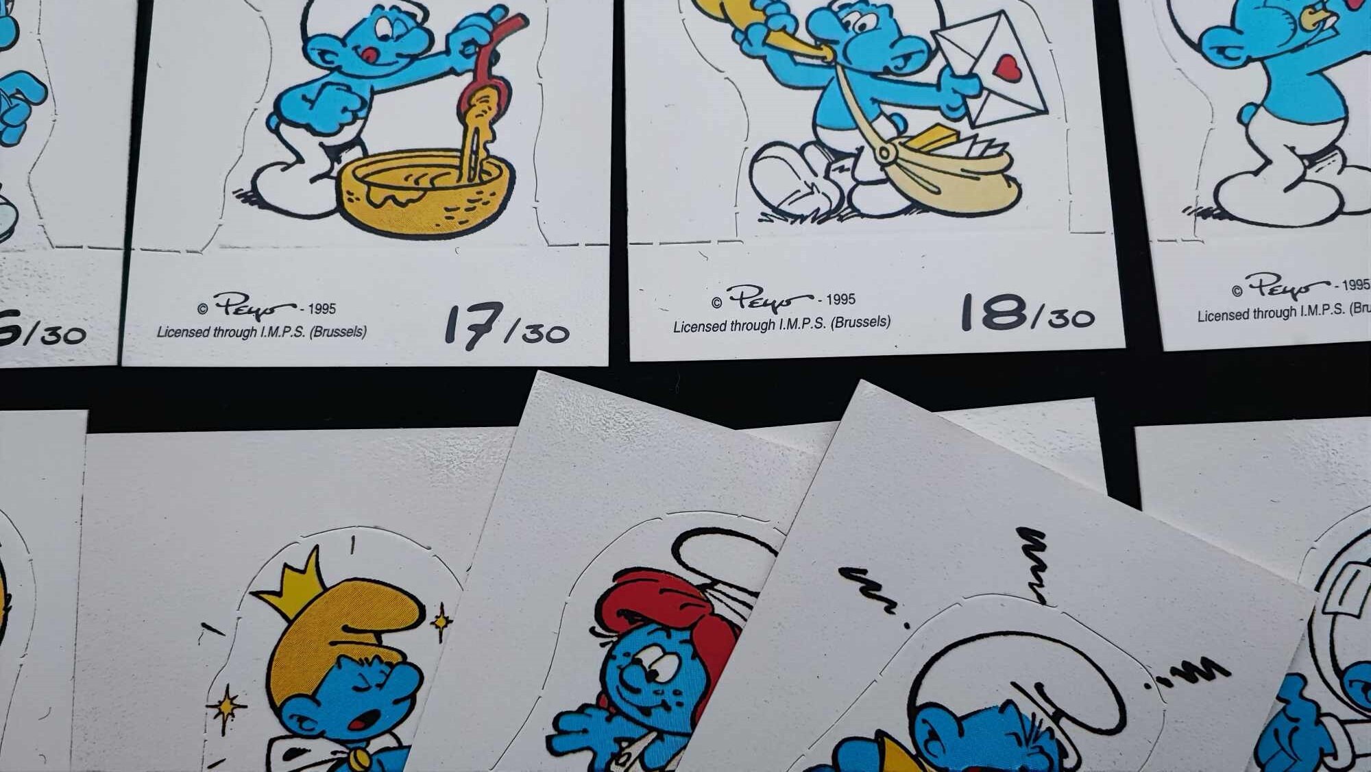 The Smurfs Cards Vintage 1995 Original 30 Cards Both Sided Collection ...