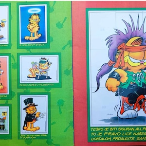 Garfield Stickers Album 1989 Panini Garfield Album Original Odie ...