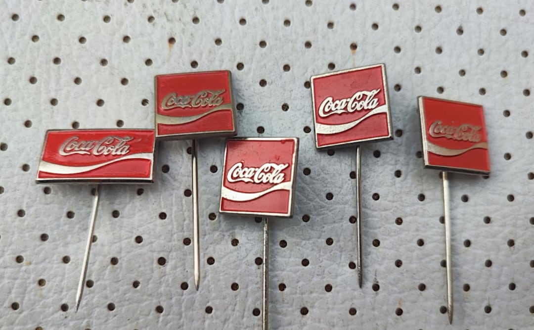 Coca Cola Vintage Pins 1980s Pins Badges Collectible Coke Drinks Soda ...