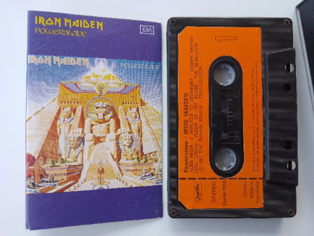 Iron Maiden Powerslave 1984 Jugoton Yugoslavia Original Cassette Tape Heavy Metal Tape 1st Press ...