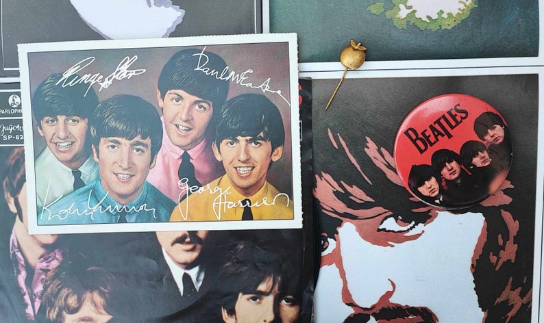 The Beatles Memorabilia Collection 1980s Poster Vintage Original ...