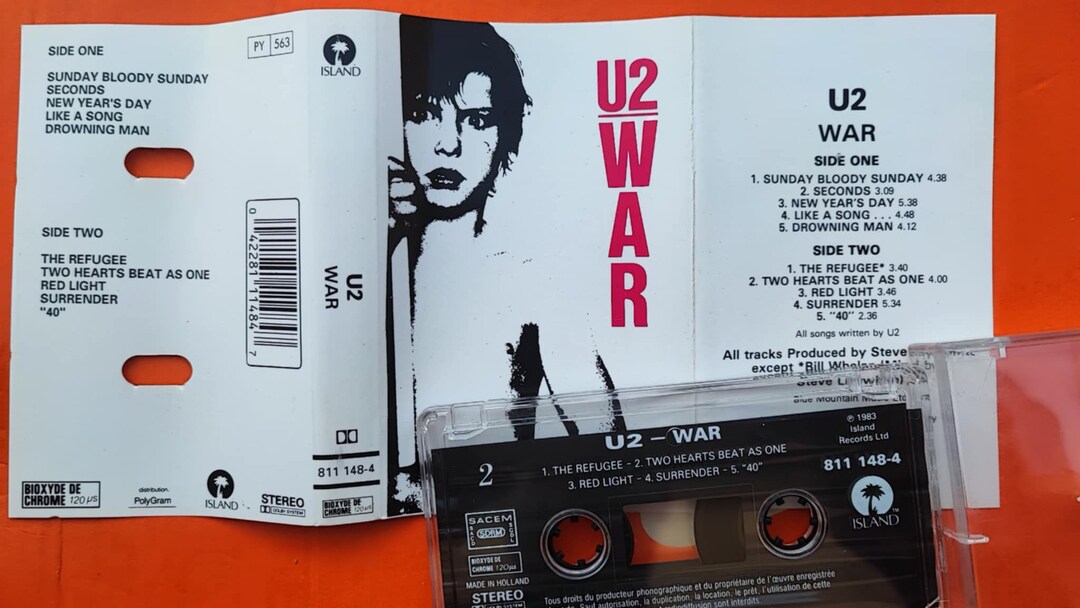 U2 WAR 1983 Cassette Tape Original Holland Release RARE Press Top Sound ...