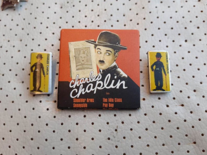 Charlie Chaplin Vintage Pins Collection 1980s Charles Chaplin Badges ...