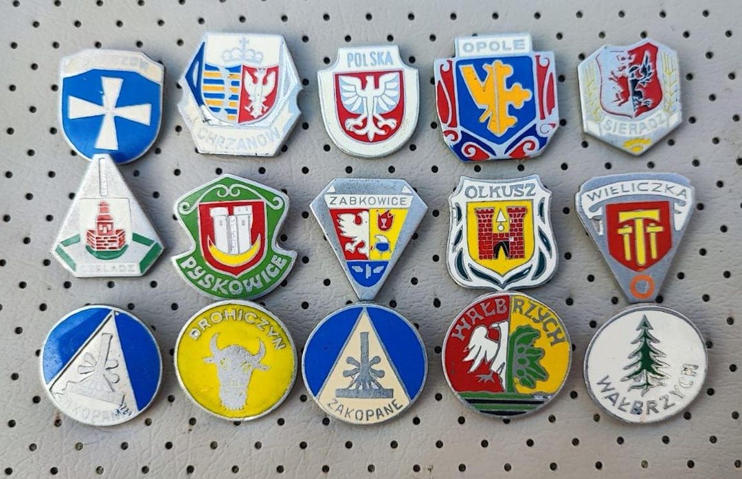 Poland Badges Vintage 1980s Polish Pins Polska Flaga Polski ...