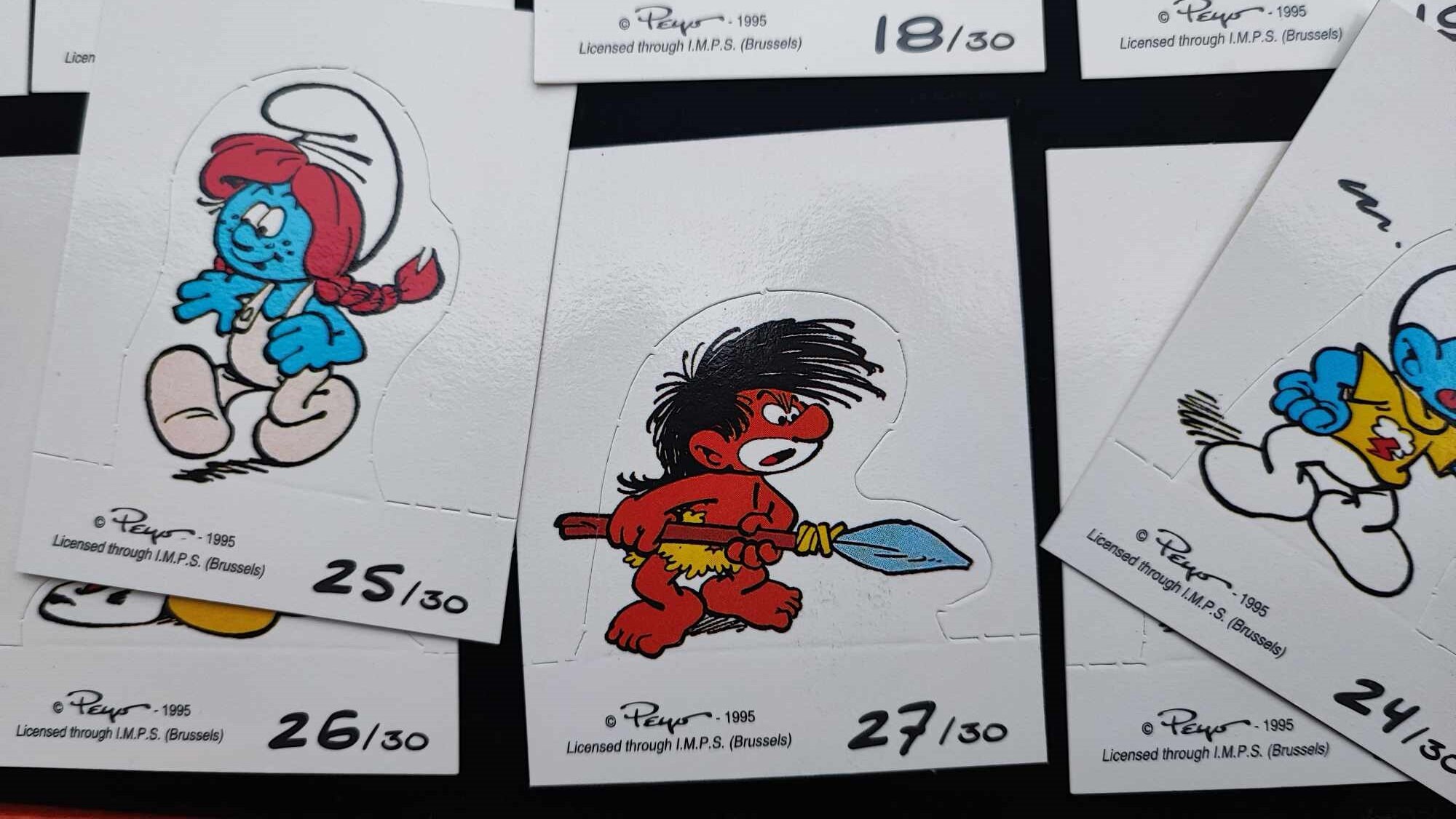 The Smurfs Cards Vintage 1995 Original 30 Cards Both Sided Collection ...