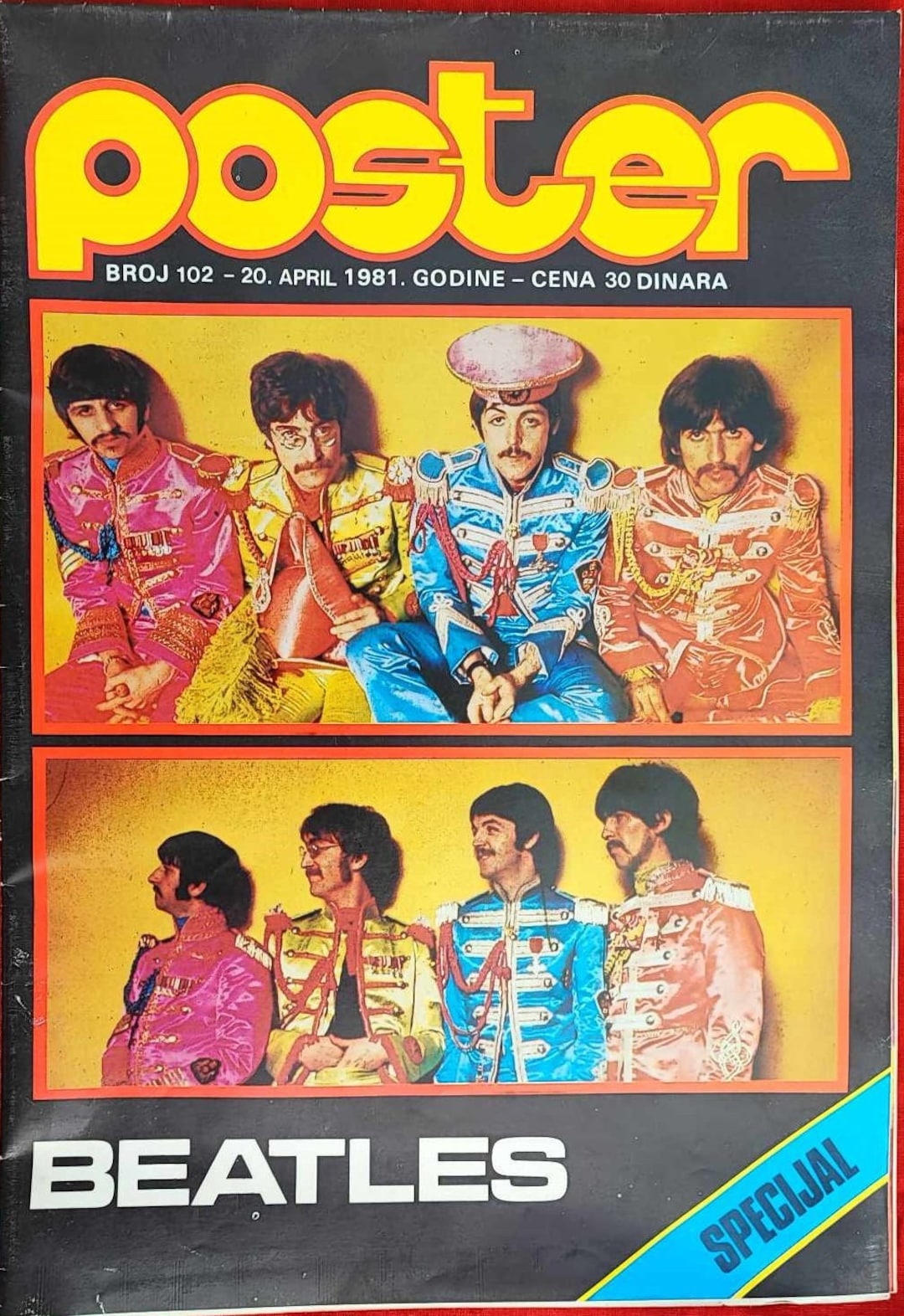 The Beatles Poster Vintage Original Unique Beatles Memorabilia 92x66cm ...