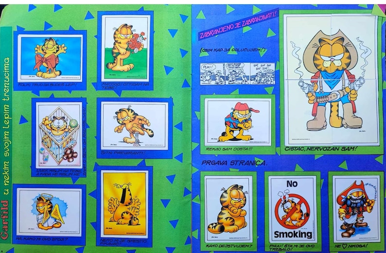 Garfield Stickers Album 1989 Panini Garfield Album Original Odie ...