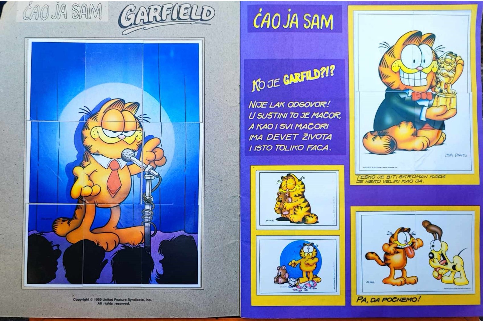Garfield Stickers Album 1989 Panini Garfield Album Original Odie ...