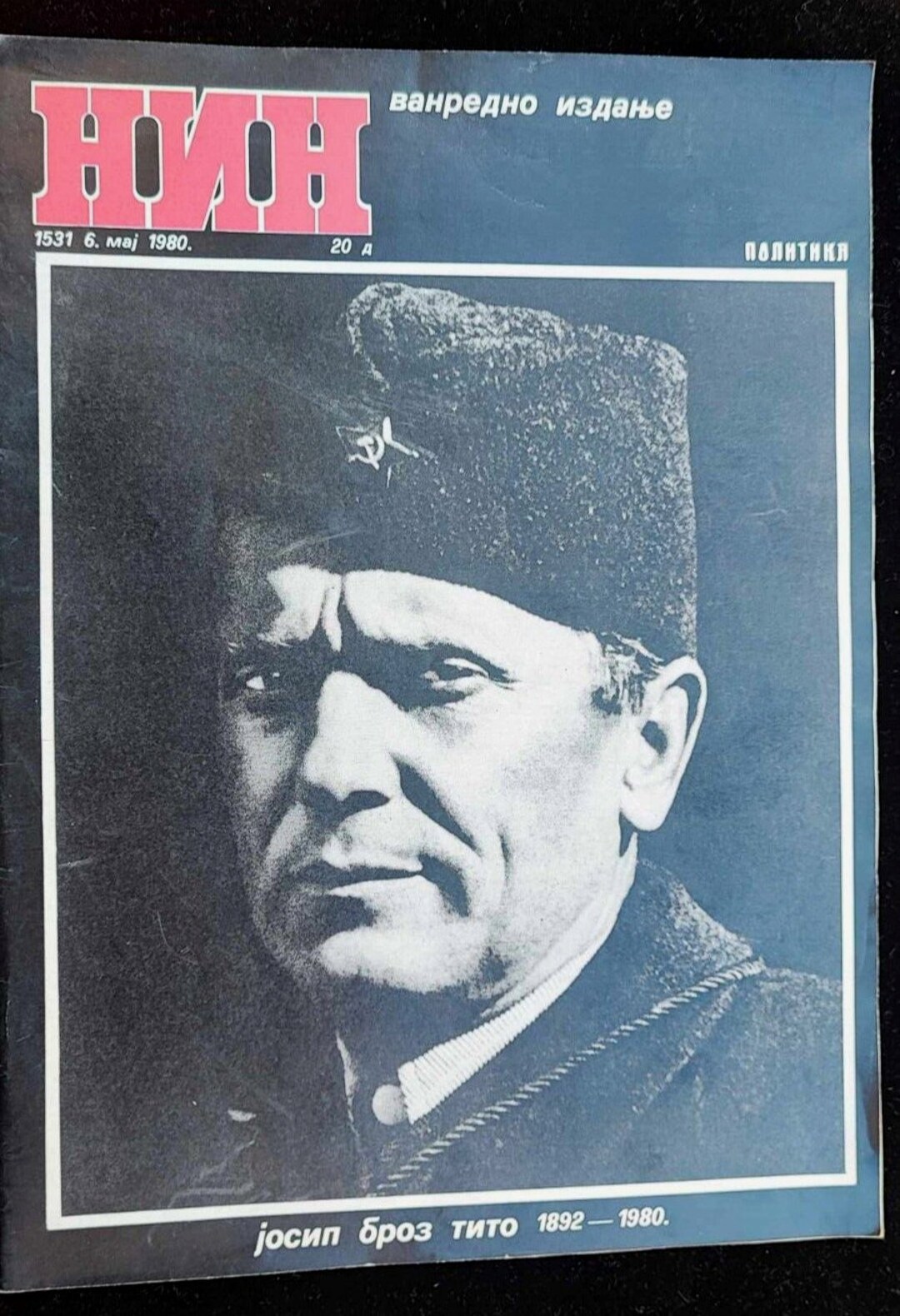 Marshal TITO Josip Broz Tito Death 1980 SFRJ Yugoslavia NIN Magazine ...