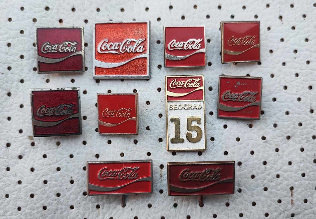 Coca Cola Vintage Pins 1980s Pins Badges Collectible Coke Drinks Soda ...