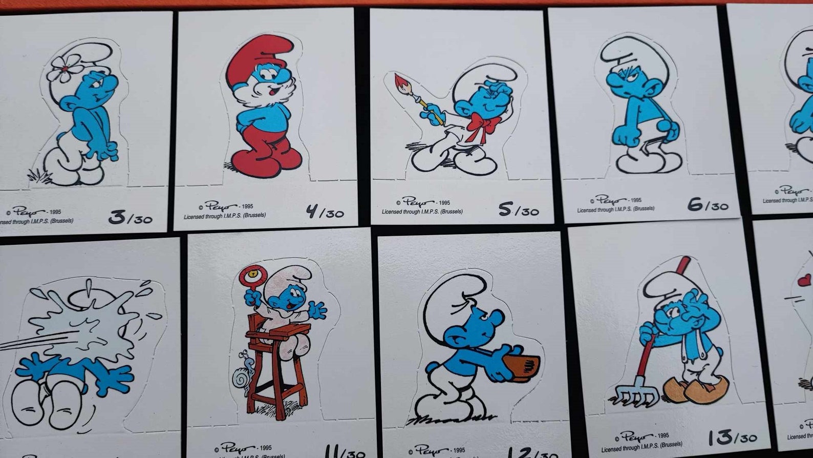 The Smurfs Cards Vintage 1995 Original 30 Cards Both Sided Collection ...