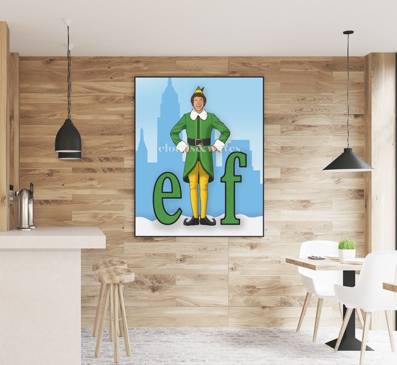 Elf Printable Movie Poster Download 2003's Art Print Film Print Phone ...