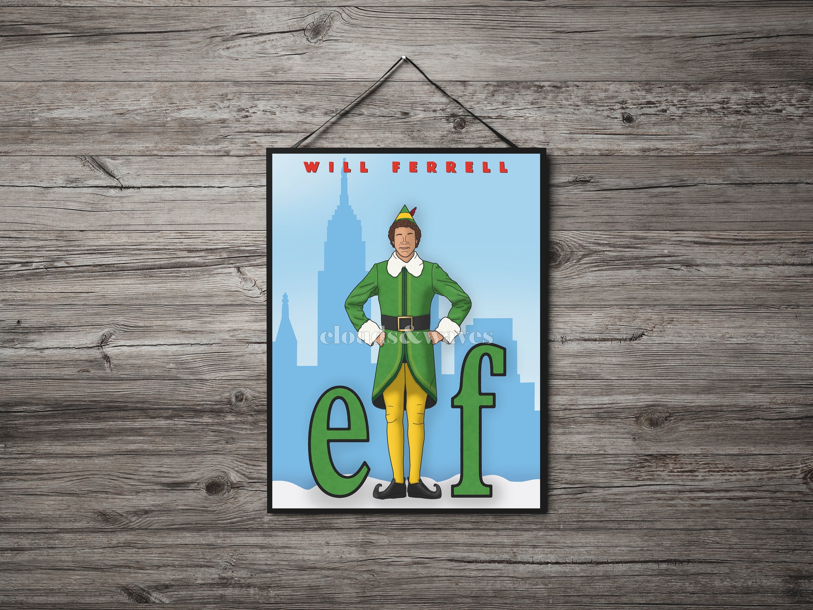 Elf Printable Movie Poster Download 2003's Art Print Film Print Phone ...