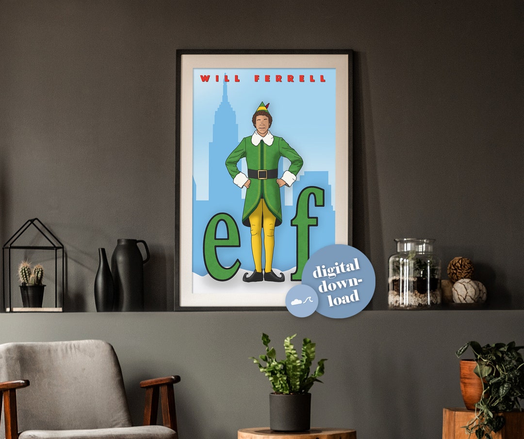 Elf Printable Movie Poster Download 2003's Art Print Film Print Phone ...
