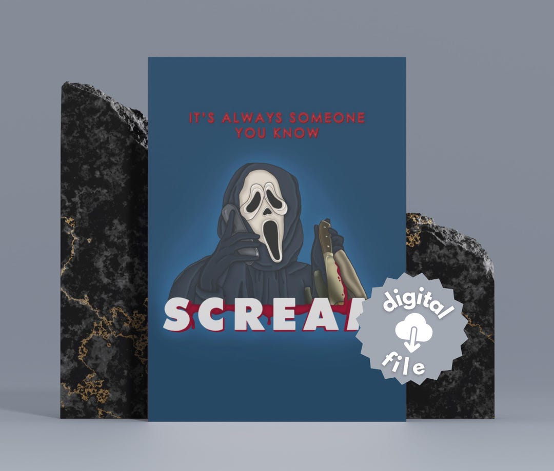 Scream Movie Printable Poster Download Scream Fan Art Design Phone ...