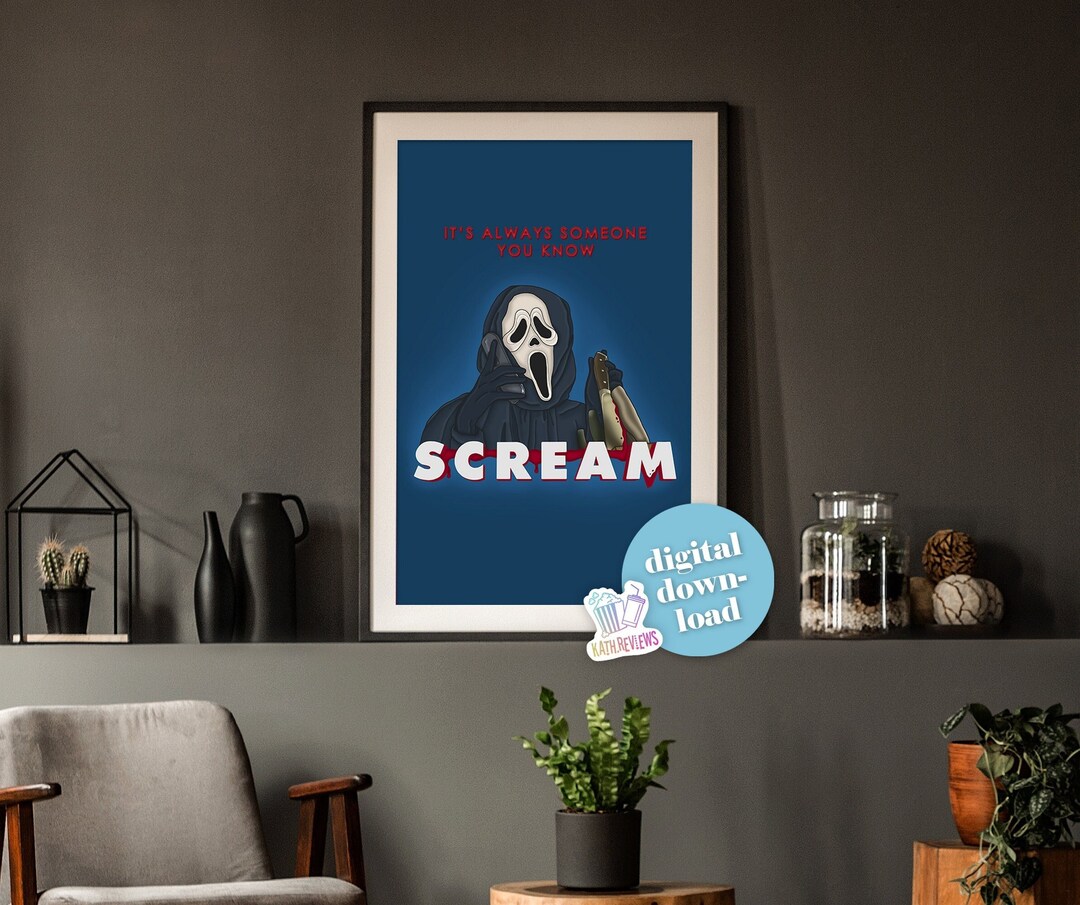 Scream Movie Printable Poster Download Scream Fan Art Design - Etsy