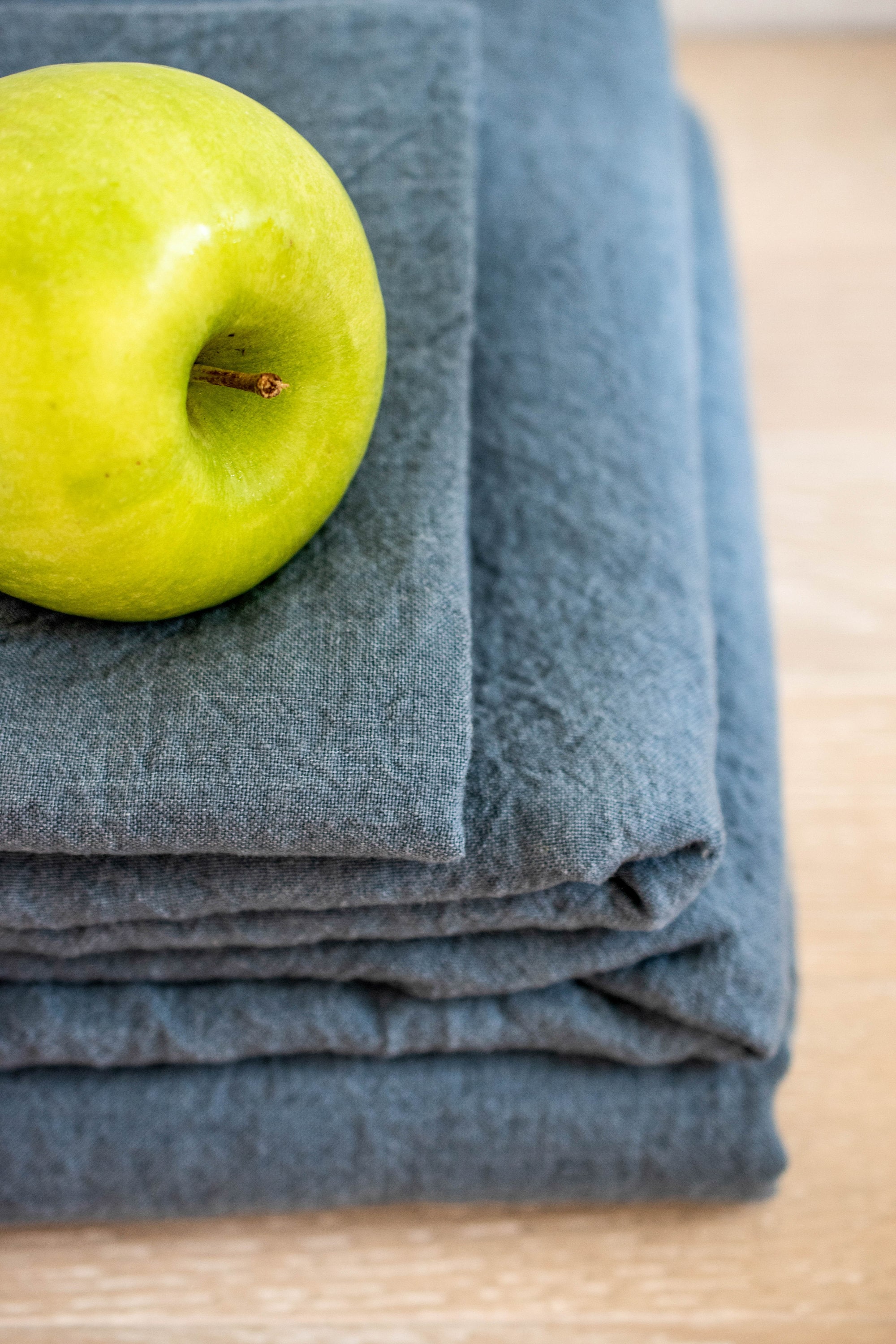 Draps en lin gris Draps en lin lavés à la pierre, Draps plats en lin ...