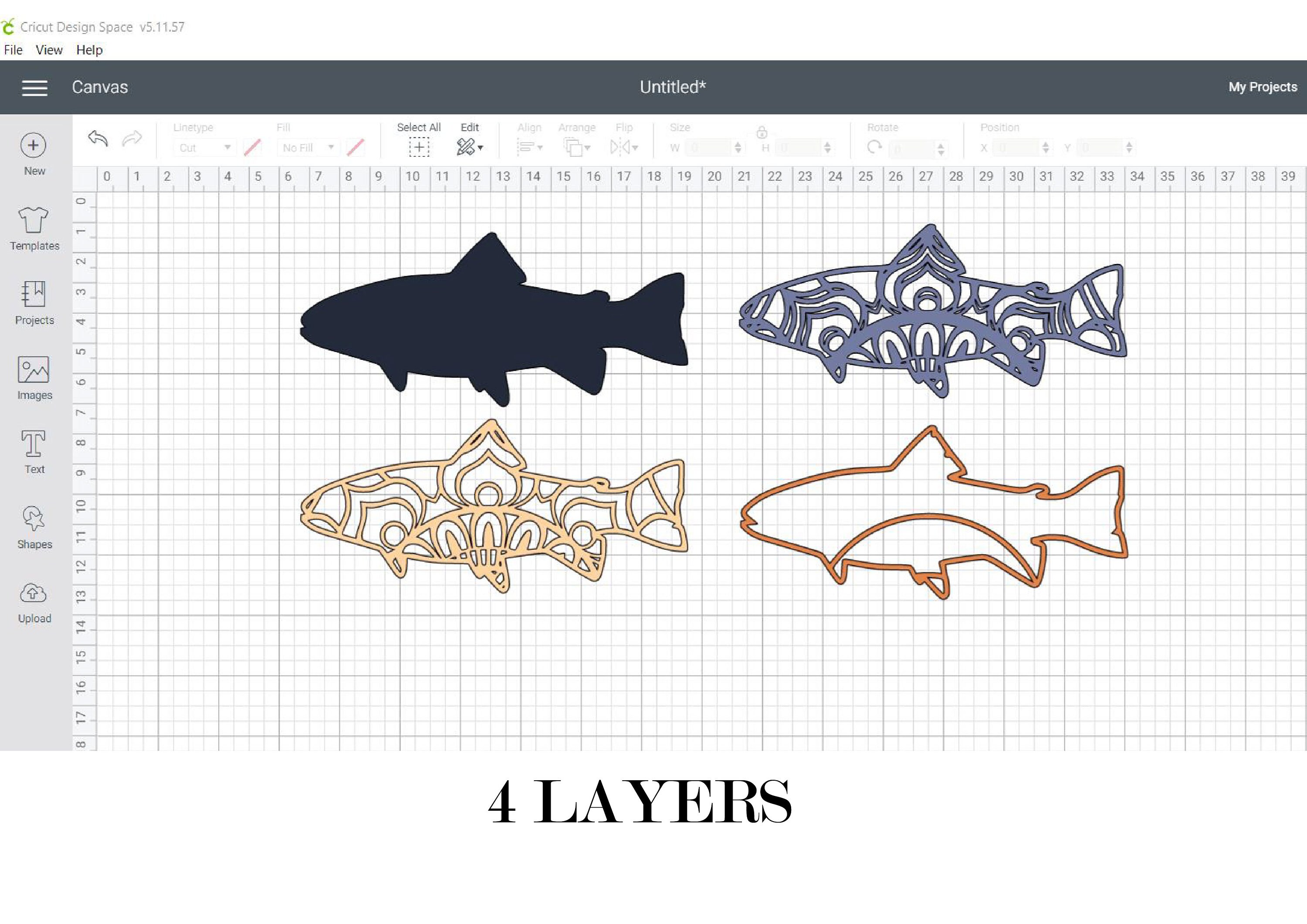 SEA LIFE 3 D Mandala 4 Layerssvg Eps Png Cdr Dxf digital | Etsy
