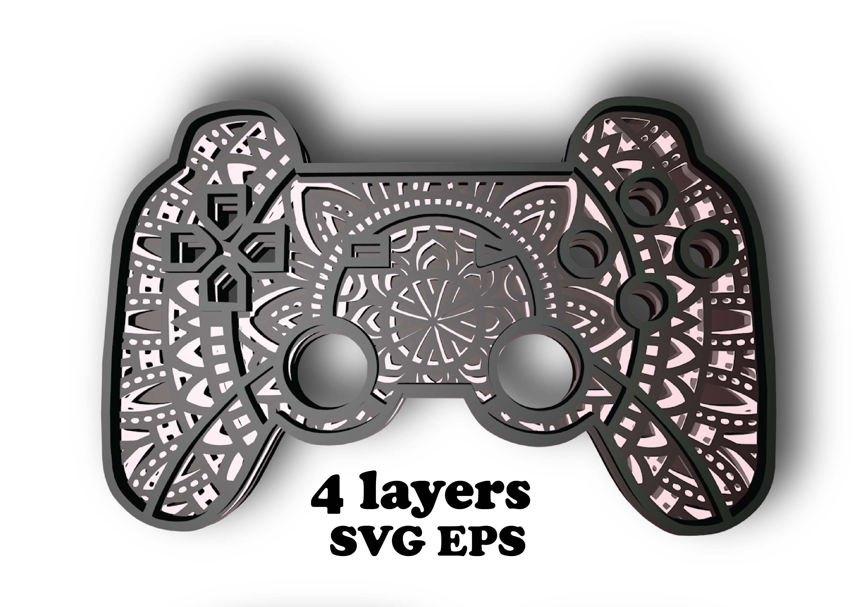 CONTROLLER 3D Mandala 4 Layers SVG and Eps Files - Etsy