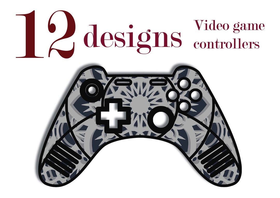 Video Game Controllers 12 Designs , 3D, 4 Layers , SVG Eps Digital ...