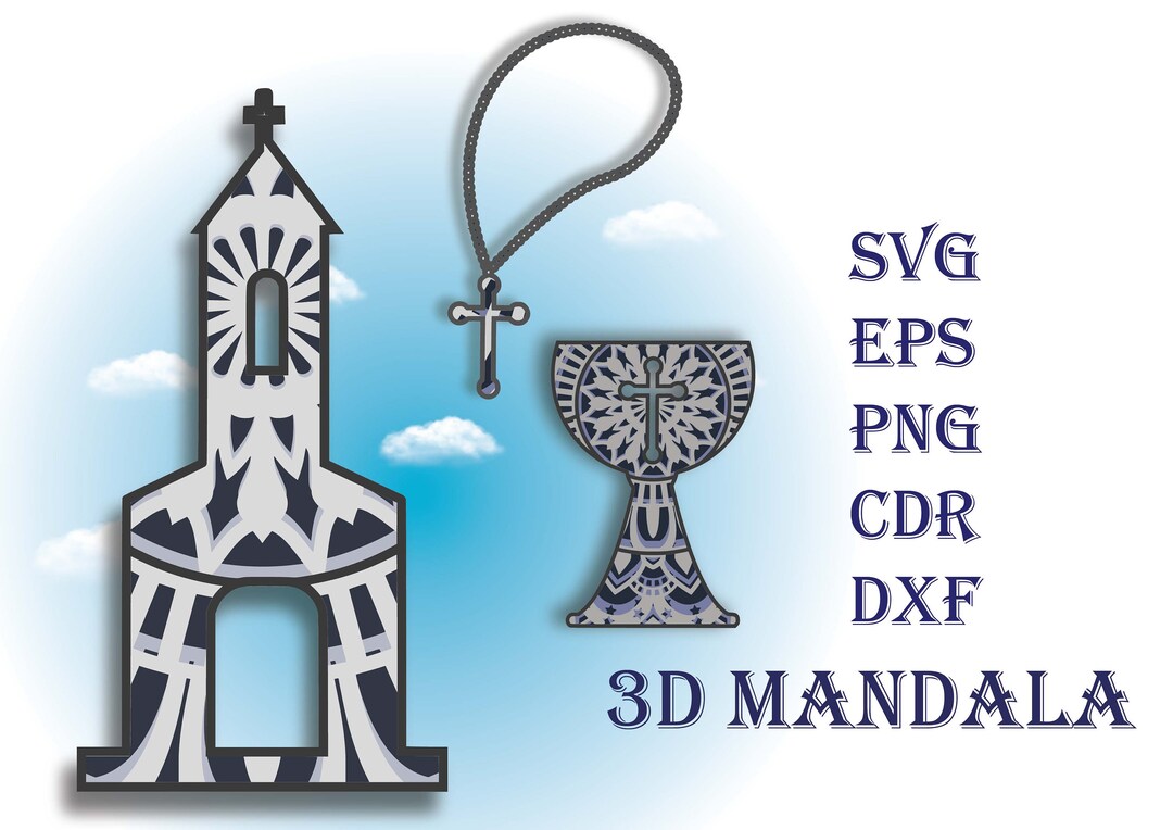 Christianity , 3 D Mandala , 4 Layers , Svg , Eps , Png , Cdr , Dxf ...