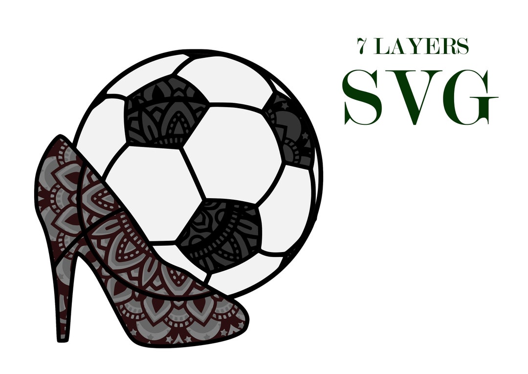 SOCCER BALL and SHOE 3D Mandala 7 Layers Svg and Eps - Etsy
