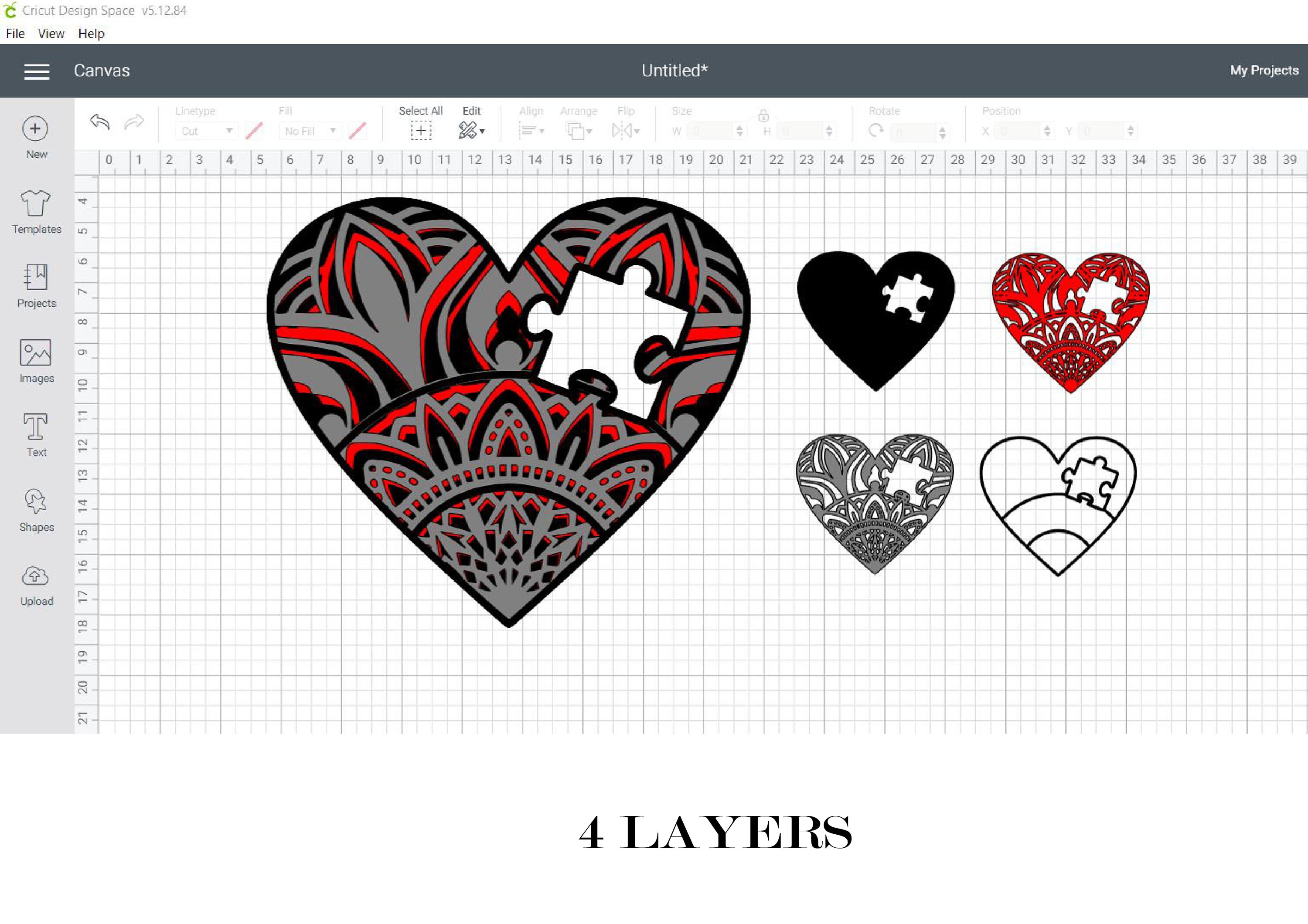 BROKEN HEART and PUZZLE Lost 3D Mandala 4 Layers Svg Eps - Etsy