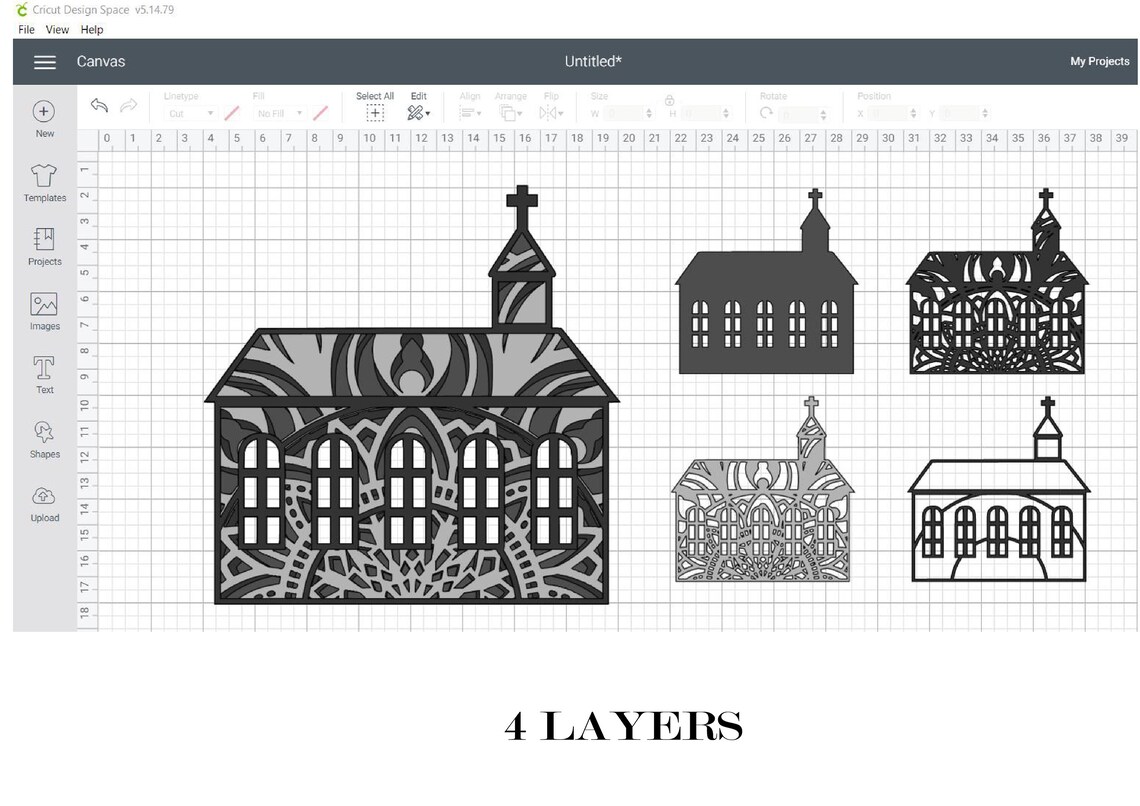 CROSS AND CHURCH 3D Mandala 4 Layers Svg and Eps Files | Etsy