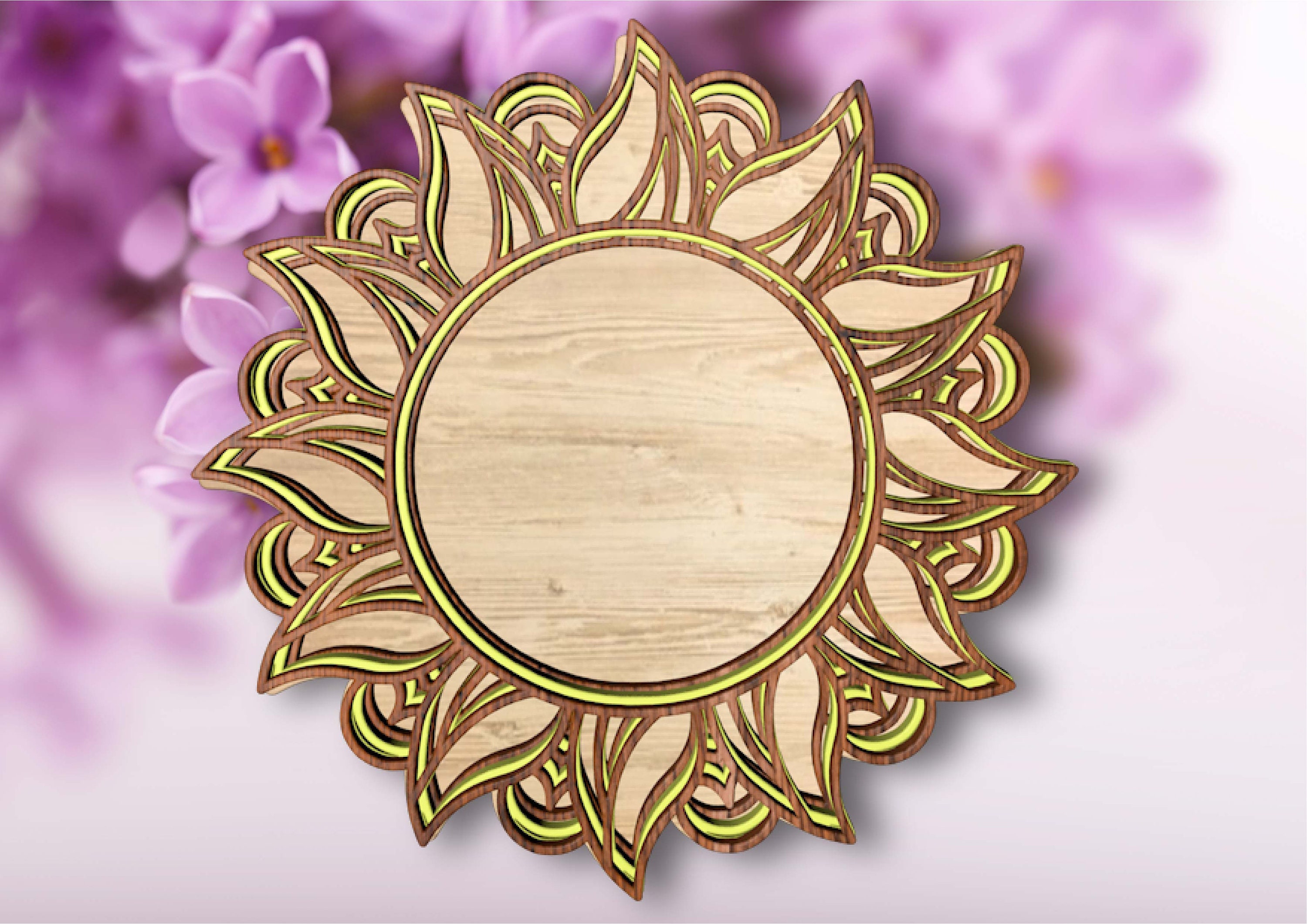 Mandala Great 3D Mandala 4 Layers Svg Eps Cdr Dxf Png - Etsy