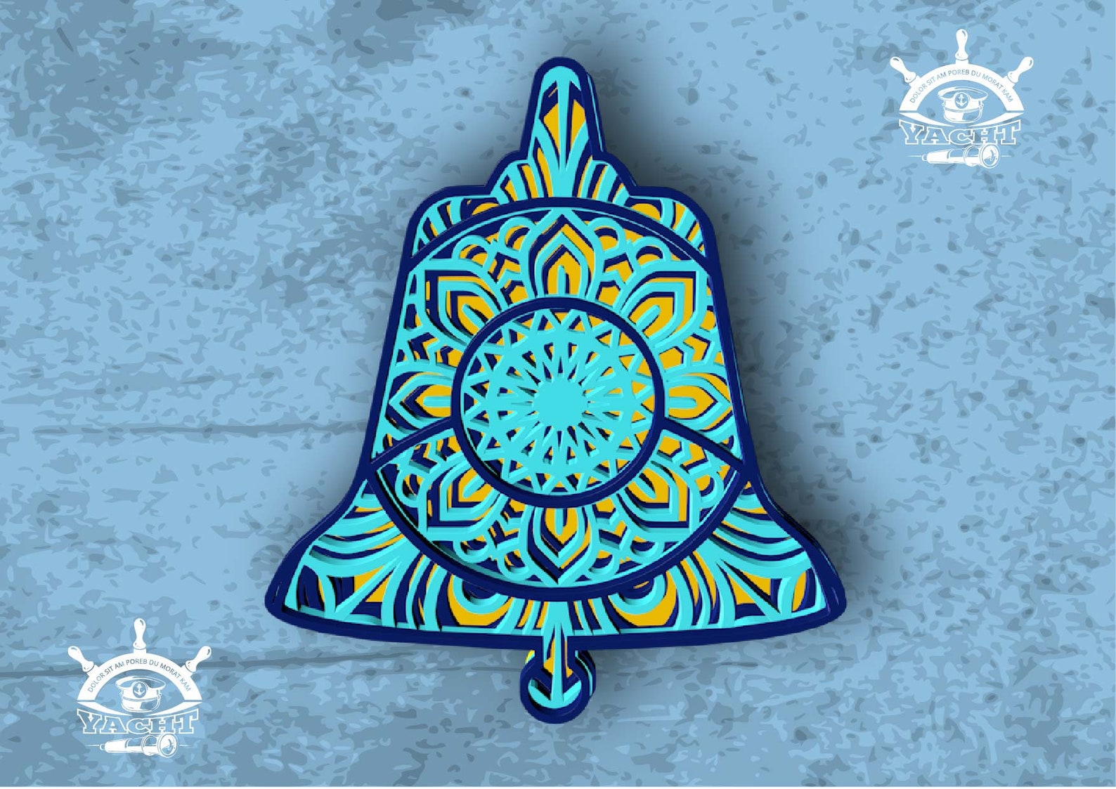 NAUTICAL 3D Mandala 4 Layerssvg Eps Files rudder - Etsy Canada