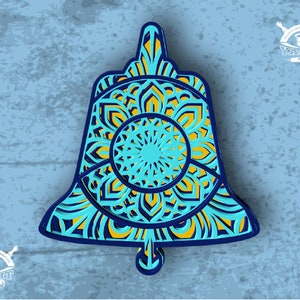 NAUTICAL ,3D Mandala 4 Layers,svg Eps Files ,rudder ,anchor,,bell ...