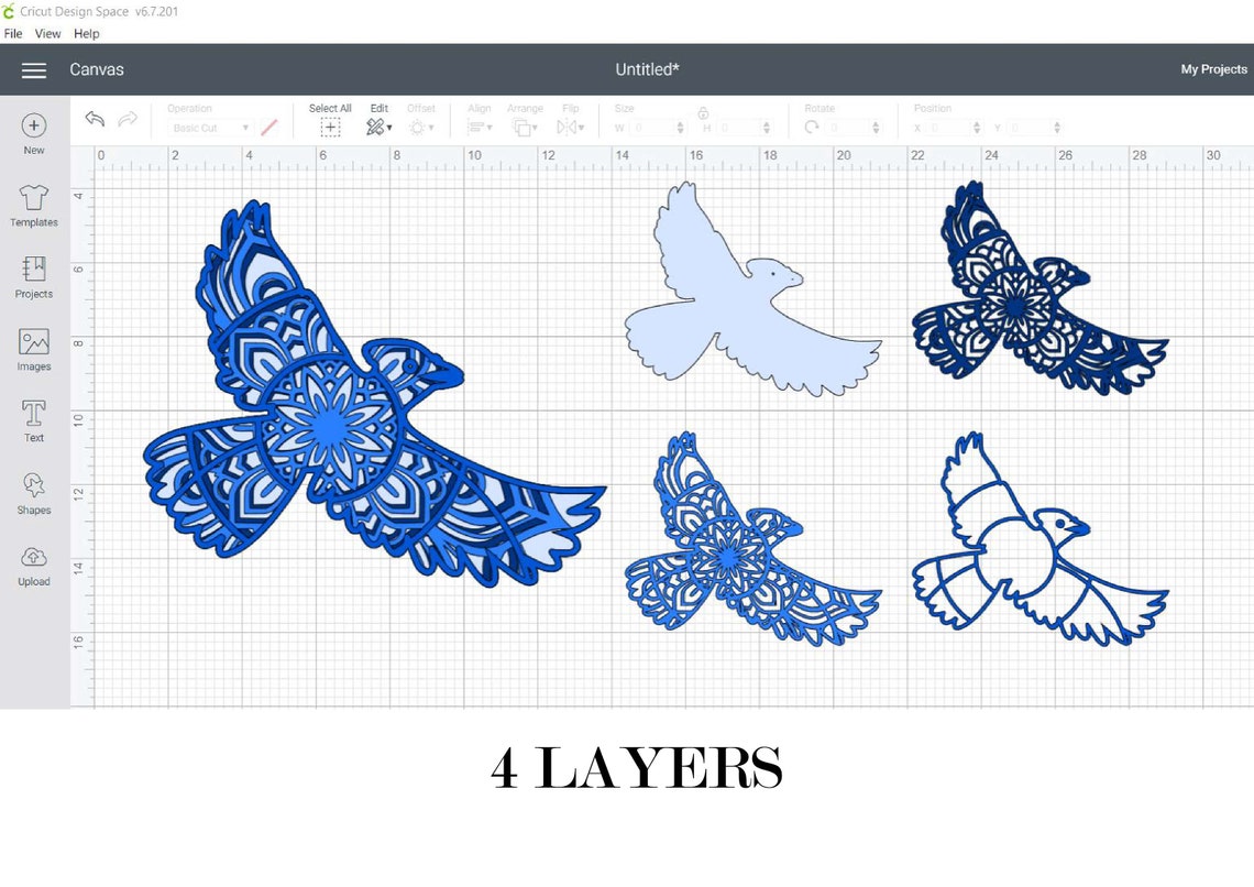 BLUE JAY 4 Layers Digital Download Svg Eps Files for - Etsy