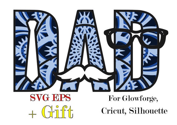 DAD design 4 layers Digital download SVG EPS files 3 | Etsy