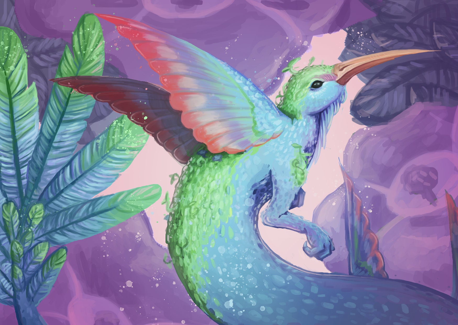 Hummingbird Dragon - Etsy