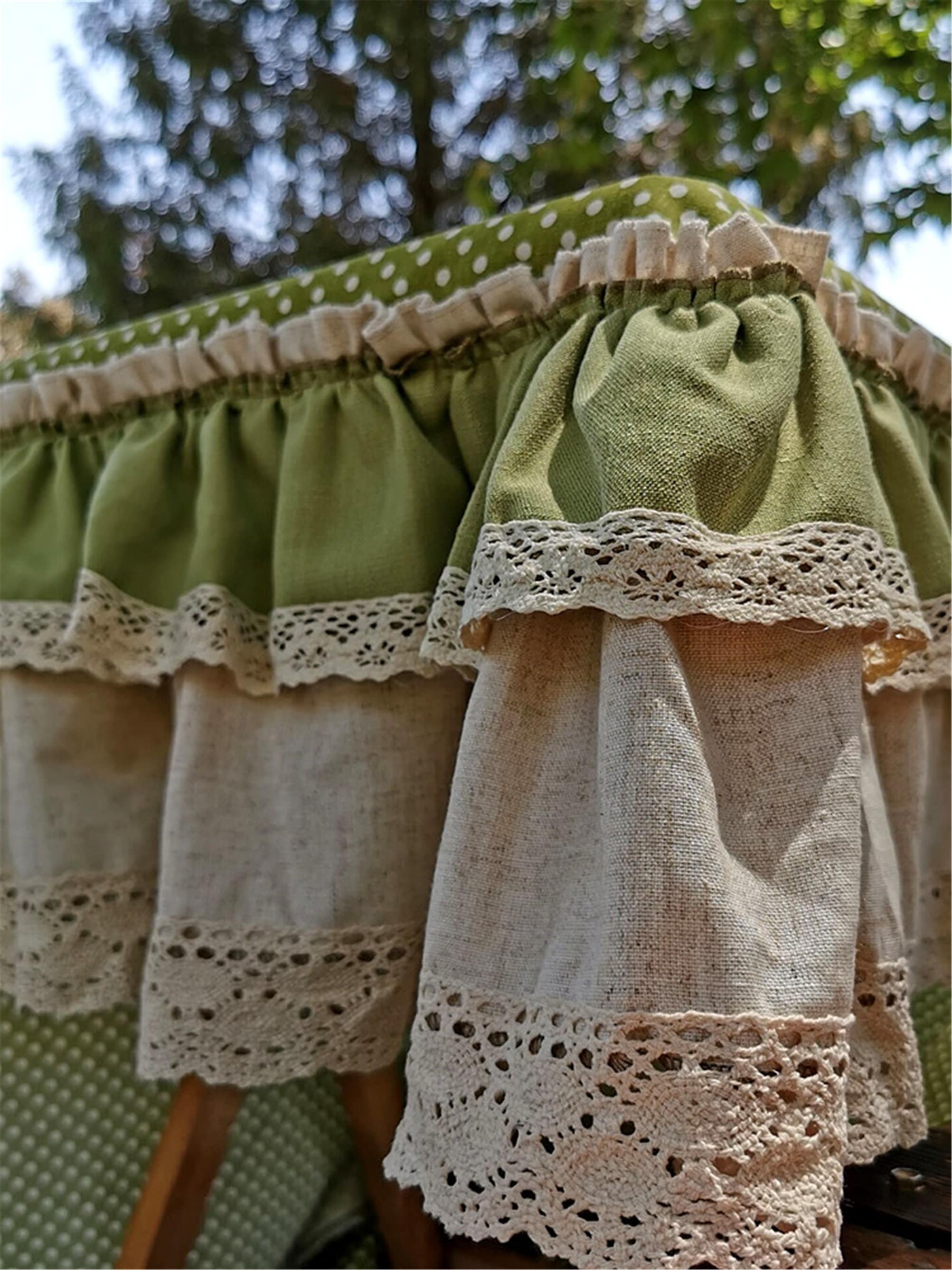 Rustic Ruffle Tablecloth | Vintage Style, Custom Size - Etsy