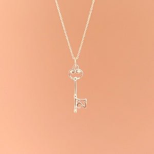 Sterling Silver 21st Birthday Pendant Necklace, Silver Key Necklace ...